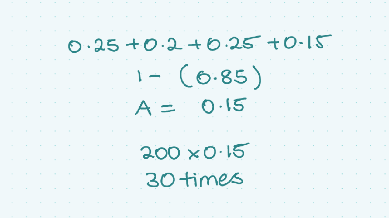 Experimental Probability / Expected Frequency | Studyclix